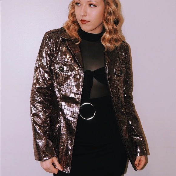 Tracy Porter | Jackets & Coats | Tracy Porter Metallic Jacket | Poshmark